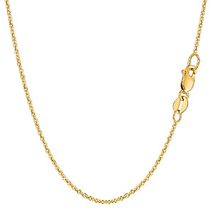 Jewelry Affairs 14k Yellow Real Gold Forsantina Chain Necklace, 1.5mm, 20"