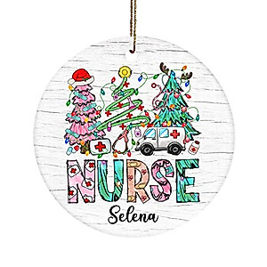TALOGEM Custom Nurse Stethoscope Christmas Ornament, Nurse Ornament, Stethoscope Ornament, Nursing Assistant Gifts JWyM 1