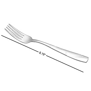 Nicesh 16-Piece Stainless Steel Dinner Forks, 8.19-Inch Kitchen Silverware Dinner Forks