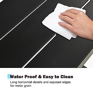 VICLLAX Metal Bar Height Table, Patio Long Bar Table, Narrow Counter Height Table, Metal Table Bar Height for Hot Tub, Garden, Yard, Balcony, Poolside