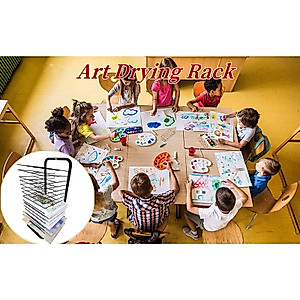 DONGYUE Art Drying Rack, Solid Mobile Art Drying Rack with Wire Shelves for Works of Art Classrooms Studios and Home Use, Black Powder Coated Finish. Drying & Print Racks (Size : 25-Layer)