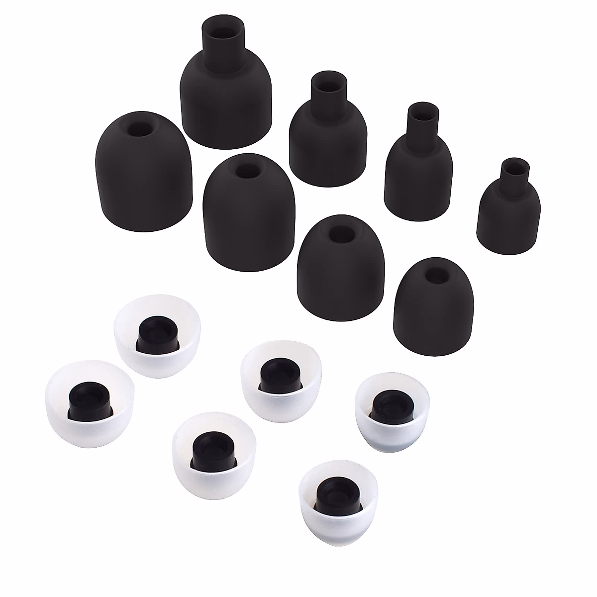 14Pcs Replacement Ear Tips Compatible with Sony WF-1000XM3 WF-1000XM4 Earbuds Soft Silicone Ear Tips (Black)