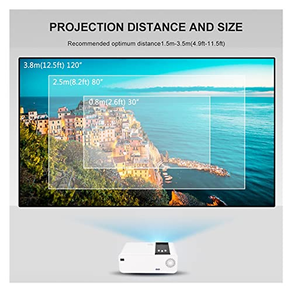 projecter HD Mini Projector TD90 Native 720P for 1080P 4K Video LED Portable Projector Home Theater Cinema Movie Game Proyector