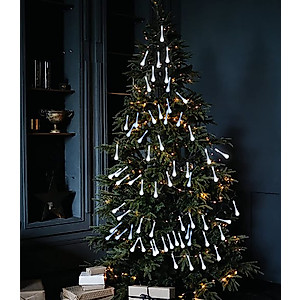 Outdoor Solar String Lights,30 LED Water Drop Solar Lights with 8 Modes,Waterproof Solar Powered Raindrop Lights for Garden Yard Porch Wedding Party Decor -Cold White