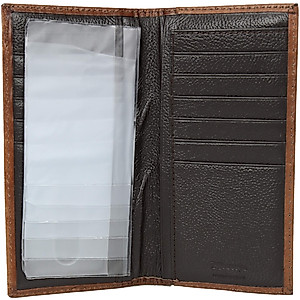 Nocona Belt Co. Unisex-Adult's Nocona Floral Inlay Buckstitch Rodeo Wallet, Blue