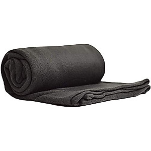 50x60 Throw Blankets, Fleece Throw Blanket for Livingroom, Couch, Chair, Bed (Solid Black)