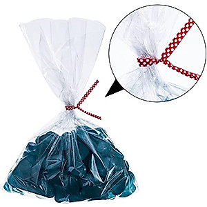 Newkita 4x6 Small Cellophane Bags, Clear Gift Treat Bags for Candy Cake Pop Goodie Party Favor Bags with 4’’ Ties, 100PCS (4'' x 6'')