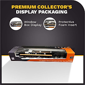 Diecast Masters RC Lowboy Trailer | Diecast Trailer Truck Accessory for Radio Control Tractor | 1:16 Scale Model Remote Control Trailer Attachment | Diecast Model 27008