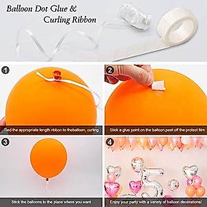 IDAODAN Balloon Arch Decorating Strip Kit, Reusable 32Ft Balloon Tape Strips, 2pc Tying Tool,200 Dot Glue,2 Roll Ribbon & 20pc Flower Clips for Party Wedding Birthday Festival Anniversary DIY Decorations