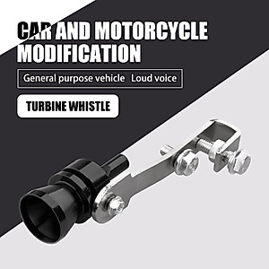 Jawmoy Pack-2 Car Turbo Whistle, Aluminum Turbo Sound Whistle Exhaust Muffler Sound Booster, 4.05" x 2.32" Car Roar Maker Tail Pipe Whistle for Most Cars, Motorcycles (Black)