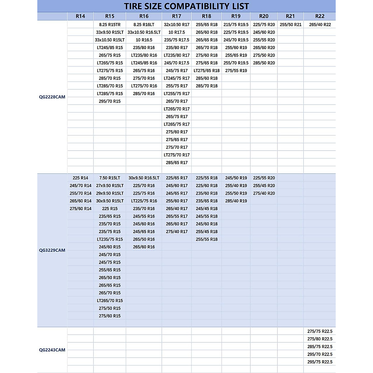 SCITOO QG2228CAM Snow Chains for Car Pickup Trucks SUV,Universal Emergency Tire Traction Chain,Anti-Skid Thickening Tire Chains Width 225 235 245 255 265 275 285 295(15" 16" 17" 18" 19" 20")- Set of 2