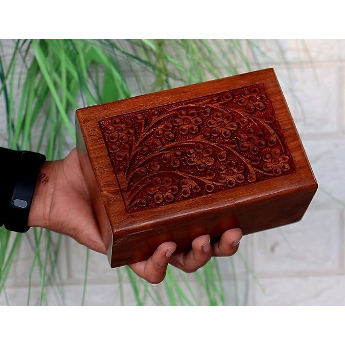 Tree of Life pet urns for Dog/cat Ashes | Wooden pet urns for Large Dogs Ashes | Handmade Cremation pet urns with Bottom Opening System | ((A))