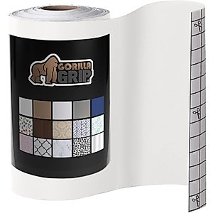 Gorilla Grip Peel and Stick Paper for Book Covers, Countertops, Drawers, Kitchen Cabinets, Shelves, and Crafts, Protective Easy Install Removable Vinyl Adhesive Liners, 11.8 INx10 FT Roll, Clear Matte
