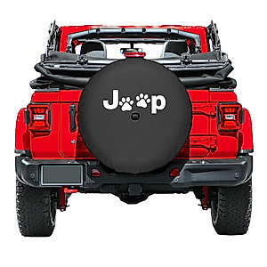 Boomerang® - 32" Soft JL Tire Cover Compatible with Jeep® Wrangler JL (with Back-up Camera) - Sport & Sahara (2018-2024) - Dog Paw Prints