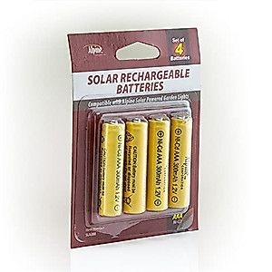 Alpine Corporation AAA Ni-CD Replacement Rechargeable Batteries for Solar Powered Garden Lights, Set of 4