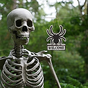 ABOOFAN Halloween Wood Table Decor Black Bat Spider Wooden Cutouts Figurine Wood Welcome Sign Haunted House Party Table Decor