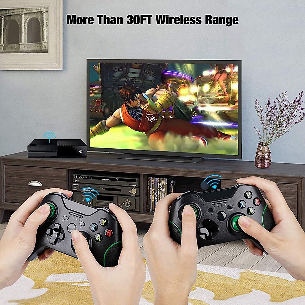 Wireless Controller for Xbox One,2.4GHZ Gamepad Controller Compatible with Xbox One/One S/One X/One Series X/S/Elite/PC Windows 7/8/10,with Built-in Dual Vibration