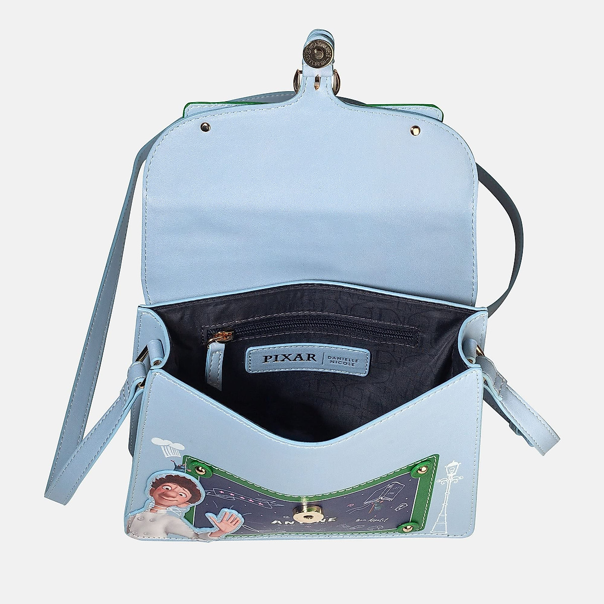 Danielle Nicole Disney Ratatouille Friends In Paris Cross Body Bag, Blue