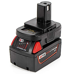 URUN DM18RL Adapter for Dewalt Milwaukee to Ryobi, Adaptor for Milwaukee M18 18V & for Dewalt 20V Battery Convert for Ryobi 18V Power Tools with USB Charging Port