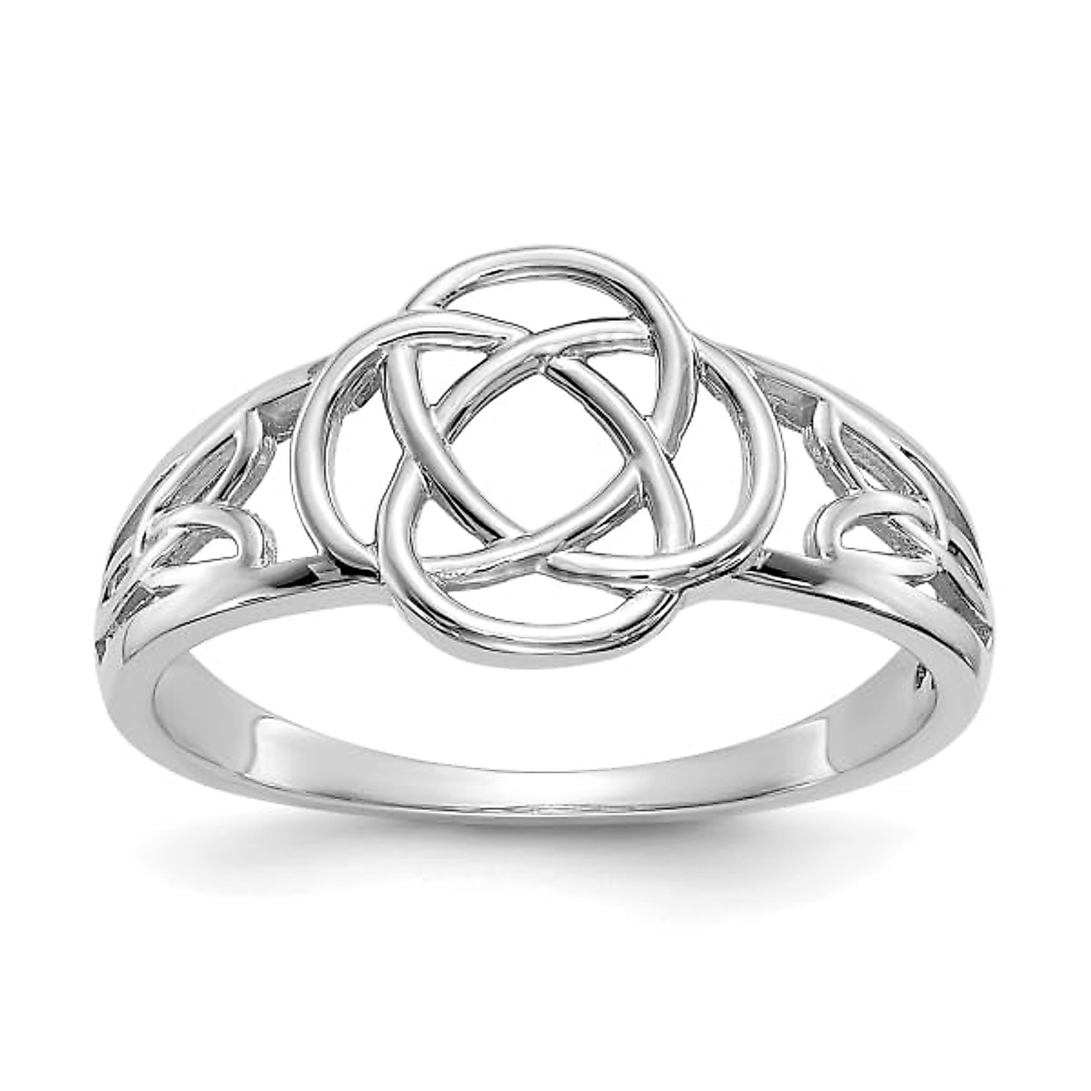 IceCarats 14K White Gold Ladies Celtic Love Knot Ring size 7