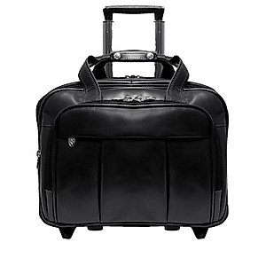 McKlein R Series Laptop Roller, Black Leather (80715)