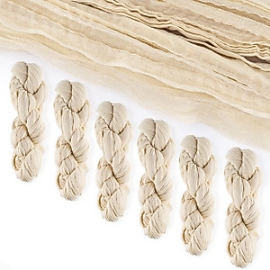 6 Pack Cheese Cloth Table Runners, 10 Foot Cheesecloth Table Runner Boho, Cheesecloth Table Runner 35x120, Ivory Cheesecloth Table Runner, Ivory Table Runners, Wedding Arch Draping Fabric