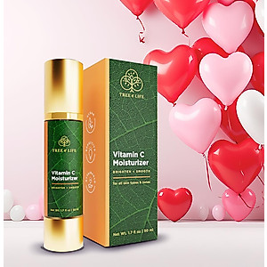 Tree of Life Beauty Moisturizer, Vitamin C Face Cream - Hydrating & Brightening Lotion, Reduces Dark Spots - Dermatologist-Tested for Dry Sensitive Skin - Whitening Facial Skin Care - 1.7 Fl Oz