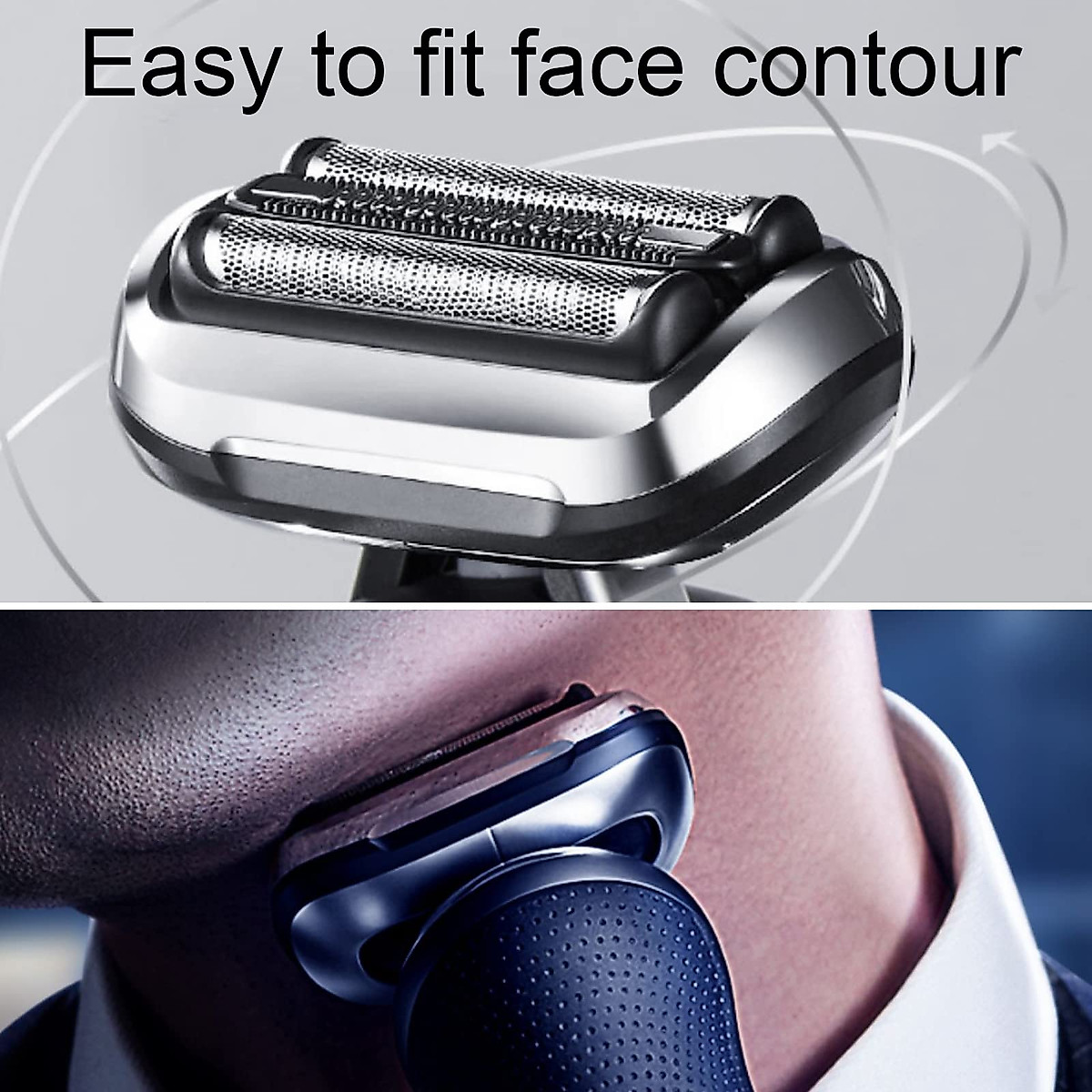 73S S7 Replacement Head Shaver Head Accessories for Braun S7 replacement head, Suitable for Braun series7 replacement head including 7020s, 7025s, 7085cc, 7027cs, 7071cc and 7075cc