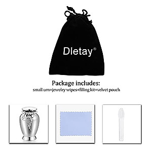 Small Urns for Human Ashes 2.95 Inch Small Keepsake Urns with Wing Charm Mini Cremation Urns for Ashes Stainless Steel Memorial Ashes Keepsake