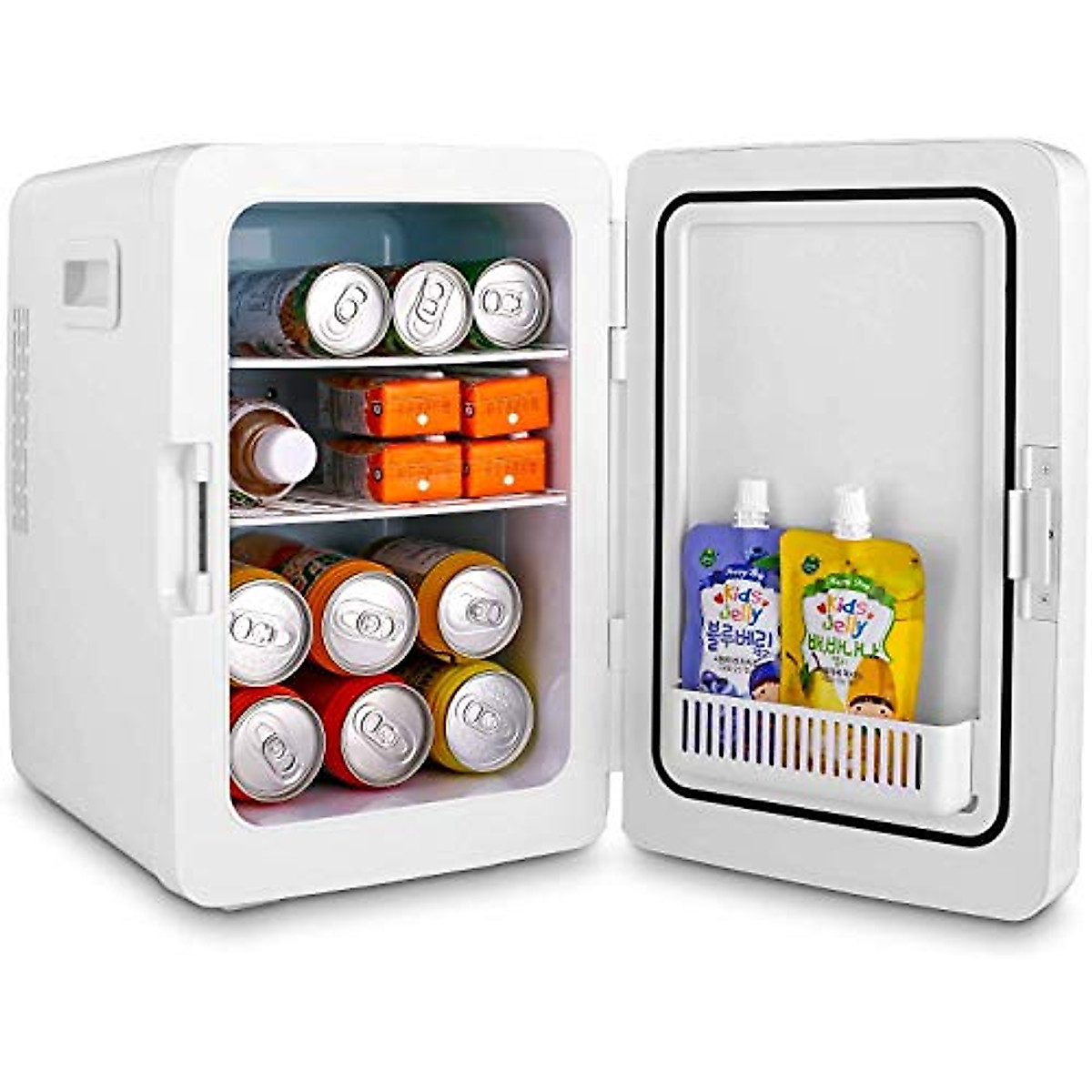 20L Mini Fridge, Mini Freezer, Large Capacity Compact Cooler and Warmer with Digital Thermostat Display and Control Temperature, Single Door Mini Fridge Freezer for Cars, Road Trips, Homes, Offices.