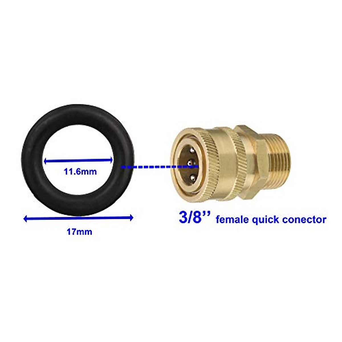 Tool Daily Pressure Washer O Rings Kit for Pump, Hose, Gun, Wand, Coupler, Adapter, Nozzle, 18 Sizes, 100 Pieces