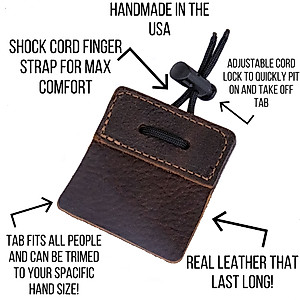 Shatterproof Archery Tab | 3 Under tab | Traditional Finger Tab | Finger Guard | Finger Protector | Chrome Tan Leather