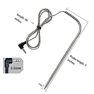 Replacement for Traeger Meat Probe ,Compatible with Traeger Wood Pellet Grills and Smoker ,Equipped with Stainless Steel Grill Holder kit 2 Pack