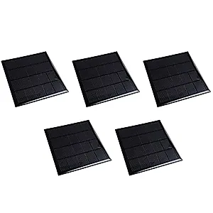 DMiotech 5 Pack 5V 300mA 104mm x 140mm Mini Solar Panel Cell for DIY Electric Power Project