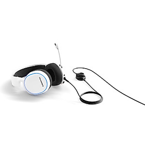 SteelSeries Arctis 5 (2019 Edition) RGB Illuminated Gaming Headset with DTS Headphone:X v2.0 Surround for PC and PlayStation 4 - White (Renewed)