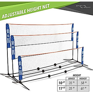 JOOLA HIT MIT Adjustable Height Portable Badminton Net Set - Competition Multi Sport Indoor or Outdoor Net for Playing Pickleball, Kids Volleyball, Soccer Tennis, Lawn Tennis - Easy and Fast Assembly