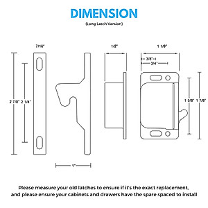 Eurizen RV Drawer Latches and Catches, Eurizen 6 Pack RV Cabinet Door Latches and Catches, 10 Pull Force Latches for Home and Cabinet Doors, Ideal for RV, Camper, Motor, Home, Trailor