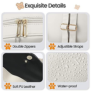 6 Pieces Mini PU Leather Backpack Purse Set Cute Girls Bowknot Small Backpack Rucksack Satchel Shoulder Bag Bookbag for Women Teen Girls