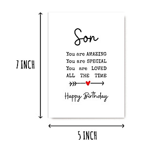 Son Birthday Card Poem Card For Son - You Are Amazing - Birthday Card For Son - Card For Son - Birthday Card Son