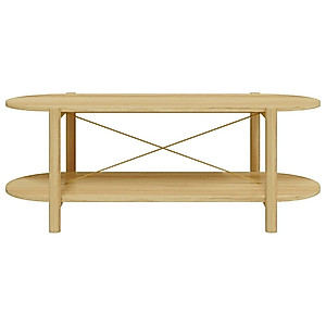 QJBSAVVA Coffee Table 43.3"x18.9"x15.7" Engineered Wood,Living Room Furniture Side Tables Narrow Bedside Tables Suitable for Meeting Rooms, Reception Rooms, Offices