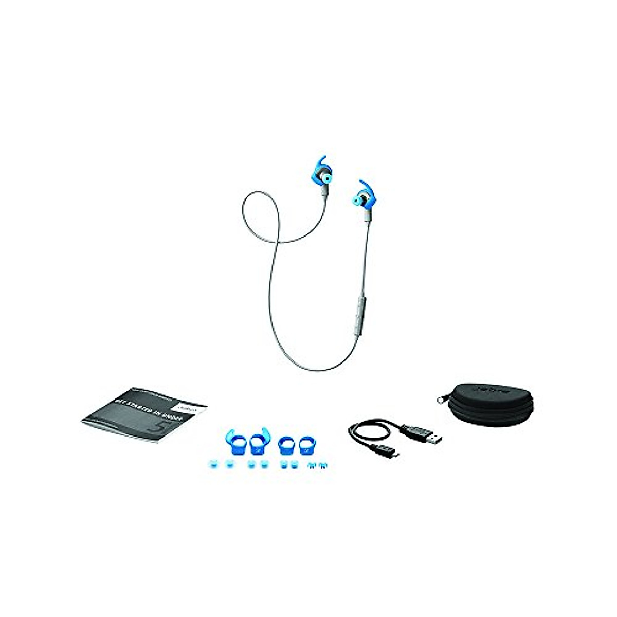Jabra SPORT COACH (Blue) Wireless Bluetooth Earbuds for Cross-Training - Retail Packaging