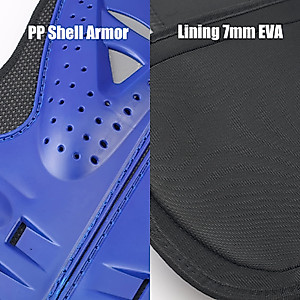 Kids Dirt Bike Gear Chest Protector Motocross Gear Motorcycle Armor Vest Elbow Guard Knee Shin Guard Pads Youth Motorcycle Protective Gear (Blue, S:(Height:39.37"-45.27"))