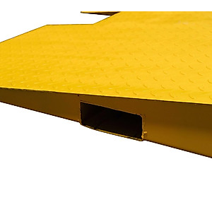 Mytee Products 49"x86" Heavy Duty Shipping Container Loading Ramps, 14,000 Lbs Capacity - Forklift Compatible Cargo Container Ramp for Loading & Unloading - Made with HD 10 Gauge Steel