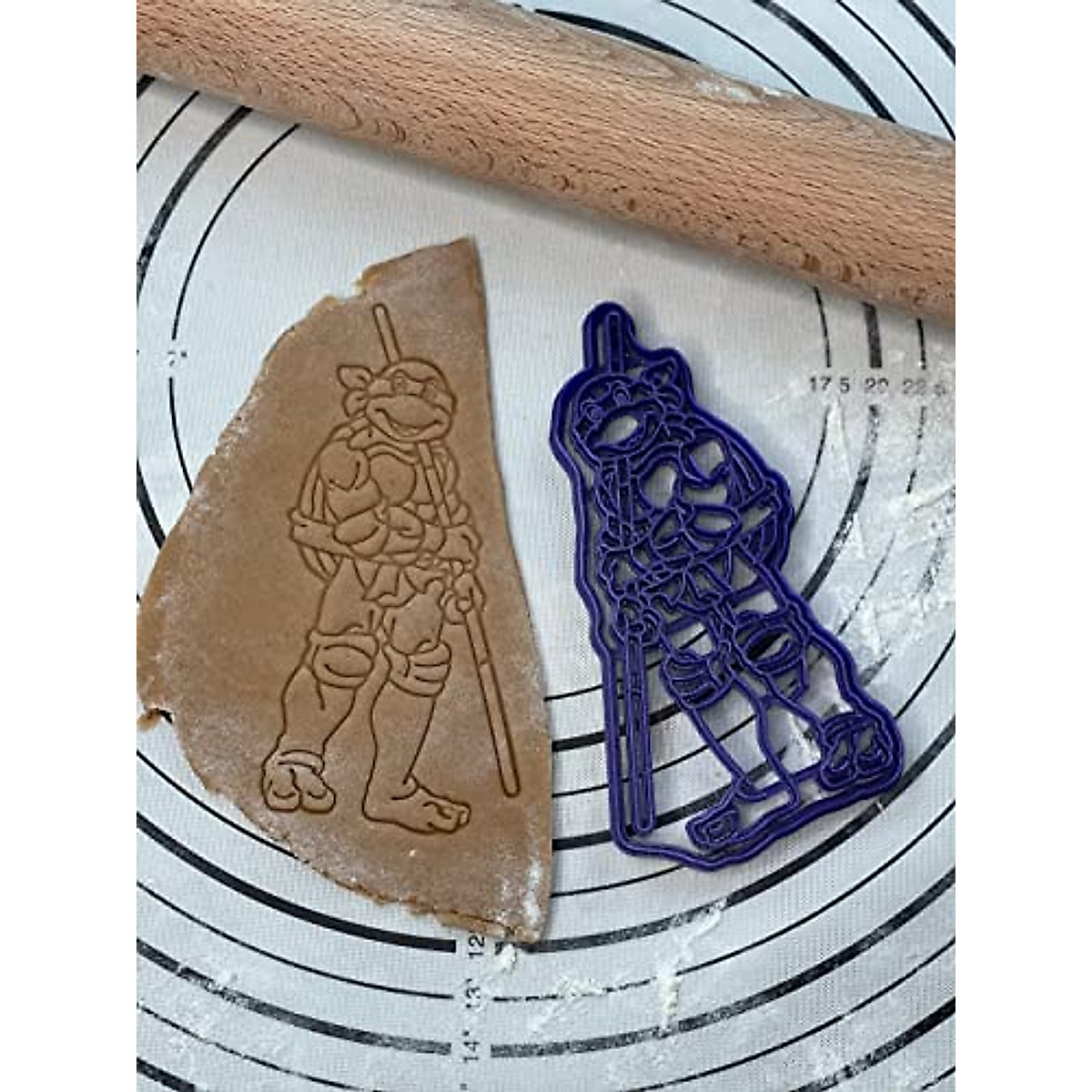 Premium Quality Ninja Turtle Donatello 6” Cookie Cutter and Mold Produced by 3D Kitchen Art