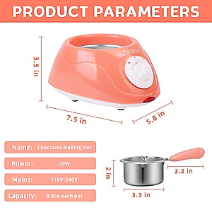 Chocolate Melting Pot, Electric Chocolate Melter Warmer Fondue Fountain Melting Pot Kit for Melting Chocolate, Candy, Milk, Butter, Cheese