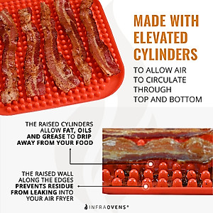 Air Fryer Liners Set of 3 with Silicone Mat, Heat Resistant Mats for Air Fryer Compatible with Chefman, Cozyna, Gowise, PowerXL + more, Air Fryer Parchment Paper Liners Replacement Reusable Mats