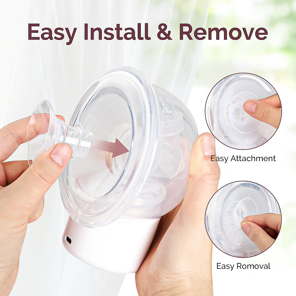 Flange Insert 10PCS 13/15/17/19/21mm for Momcozy S9/S9pro/S10/S12/S12pro/Medela/Tsrete/Spectra/Bellababy etc 24mm Wearable Breast Pump, Reduce 24mm Tunnel Down to Other Correct Size
