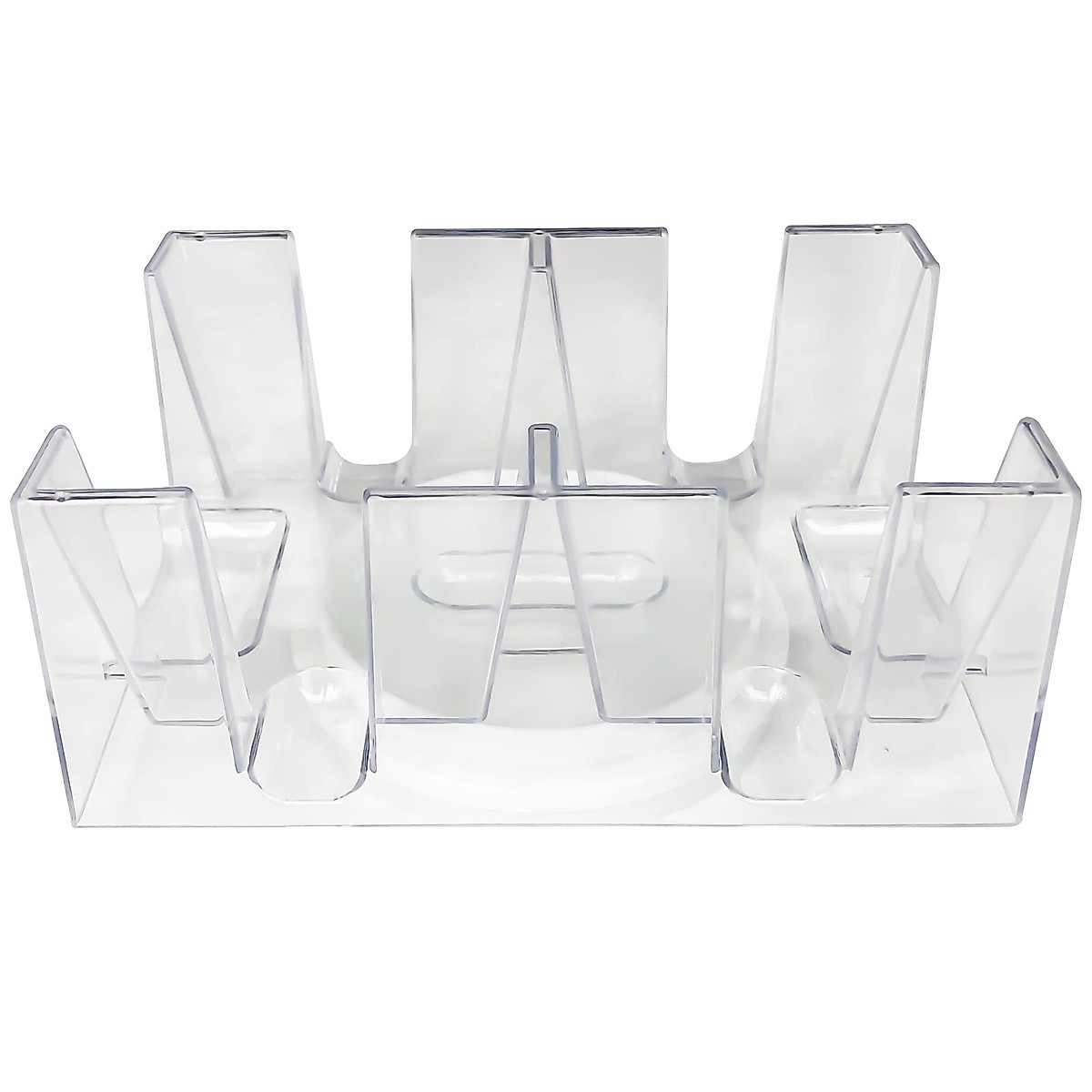 Yuanhe Canasta Playing Card Holder - 6 Deck Revolving Card Tray for Kids & Adults,Rotating Cards Holder for Poker, Canasta, Hand & Foot, Rummy,Go Fish,UNO Games