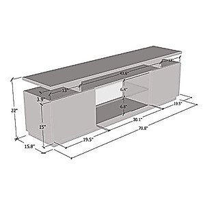 Meble Furniture Eva-K Modern 71" TV Stand