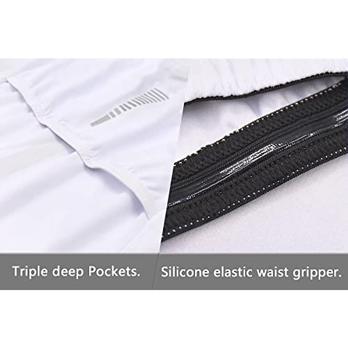 ARSUXEO Men's Short Sleeves Cycling Jersey Bicycle MTB Bike Shirt 636 White Size L